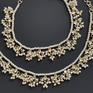 Gold Plated Anklet Pair/payal/moti Payal/jhanjran/panjeb/pajeb/indian ...