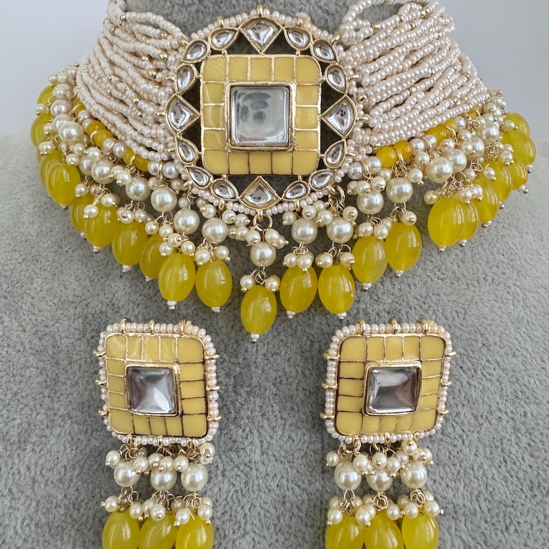 Yellow Jewelry Set - Etsy