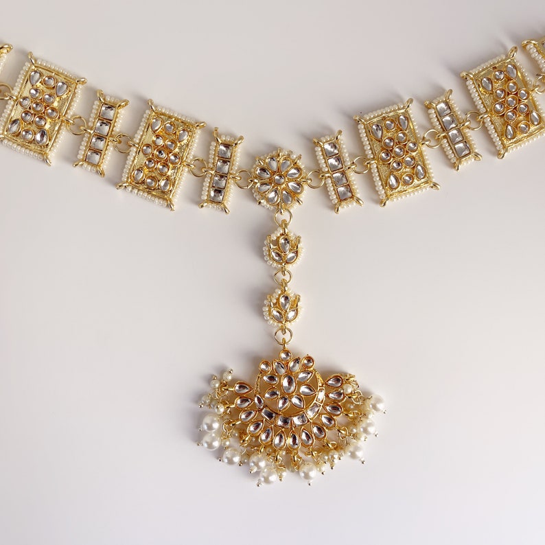 Kundan Head Band/sheesh Phool /indian Bridal Matha - Etsy