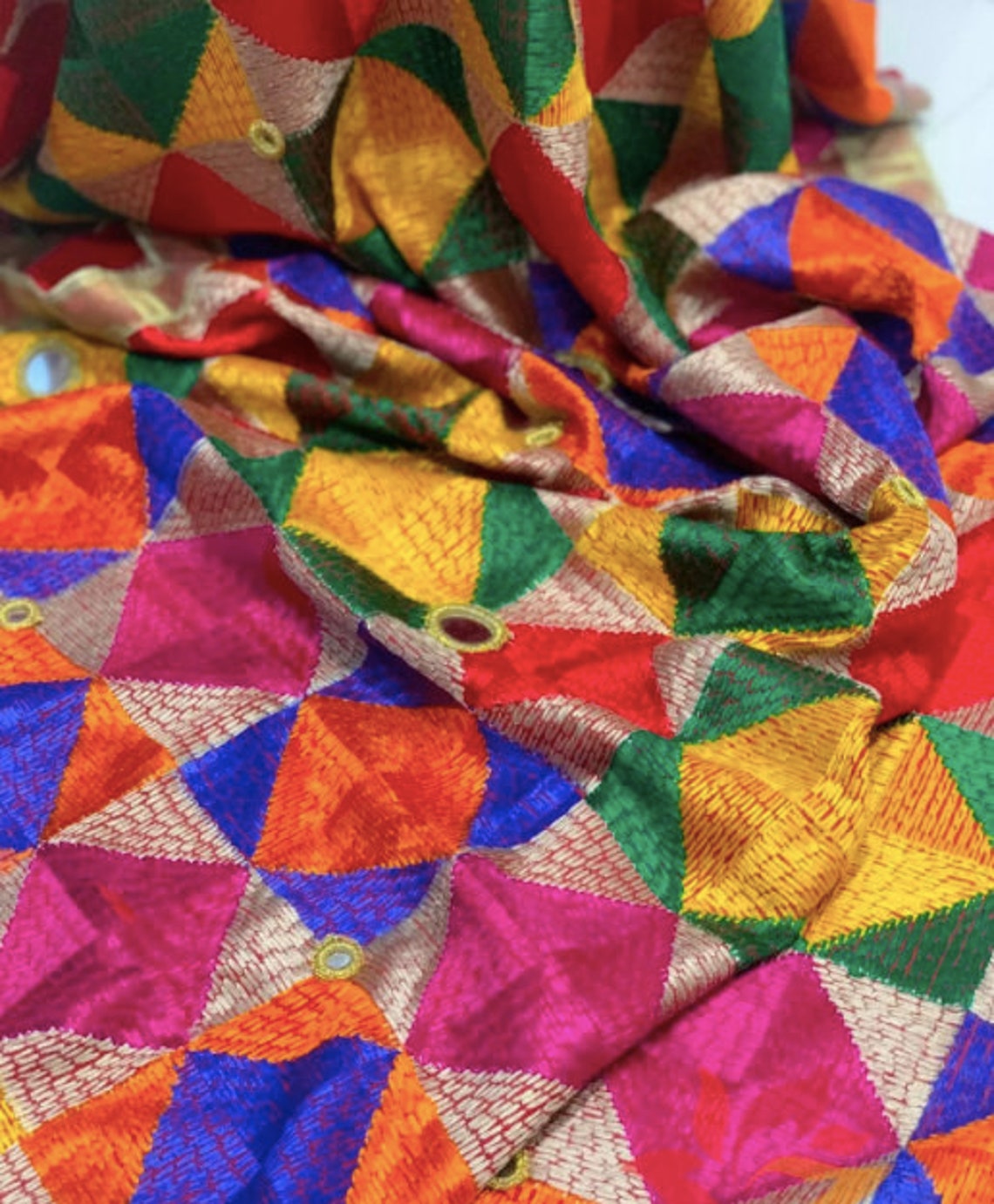 Traditional Phulkari Dupatta Punjabi Phulkari Chunni Shawl | Etsy