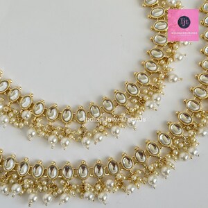 Gold Plated Anklet Pair/payal/moti - Etsy