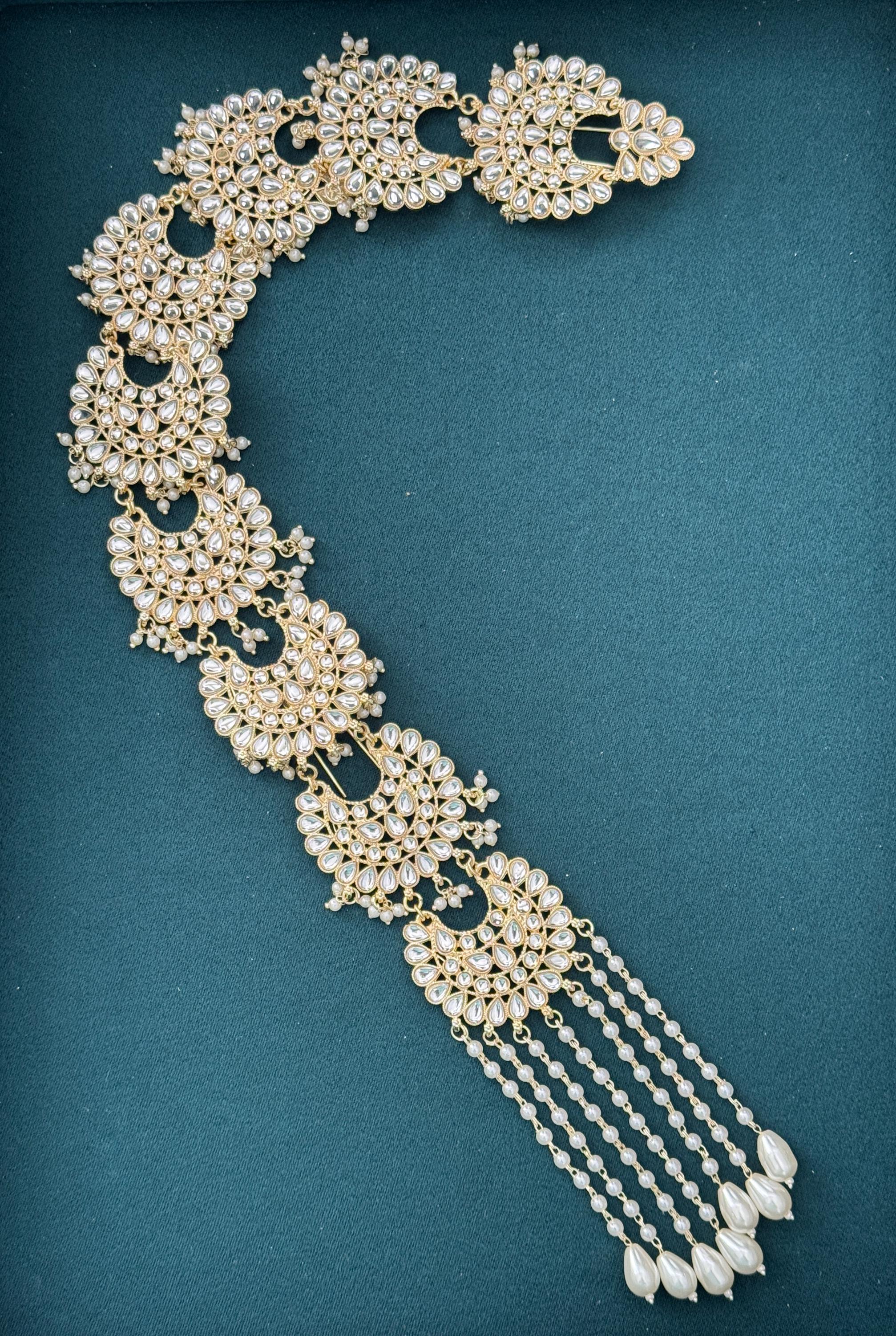 Kundan Choti /braid Choti /indian Bridal Choti /kundan Hair Accessories ...