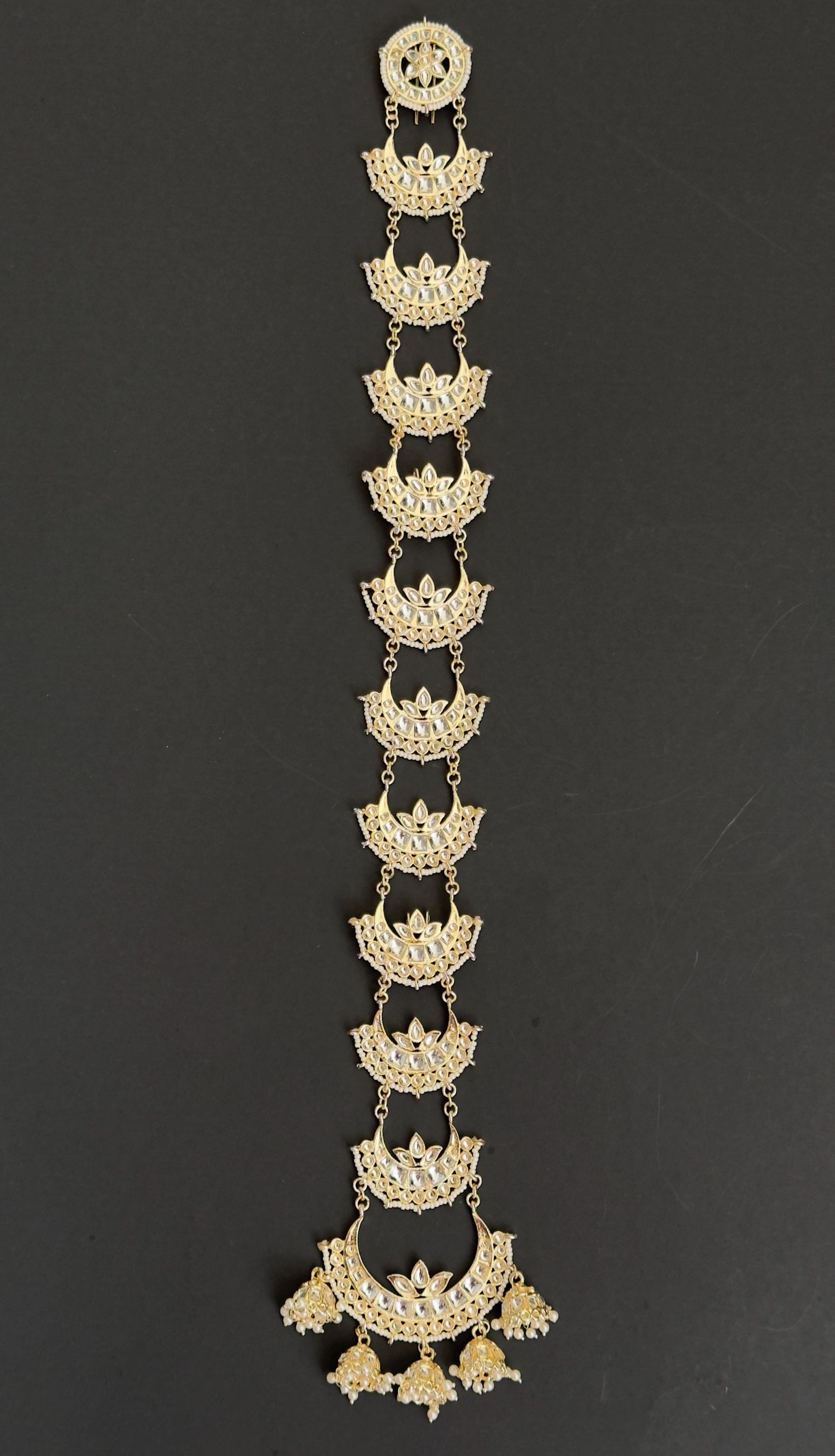 Kundan Choti /braid Choti /indian Bridal Choti /kundan Hair Accessories ...