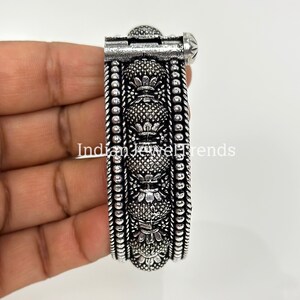 Oxidized Silver Openable Single Kada/bracelet 1pc/german Silver/boho ...