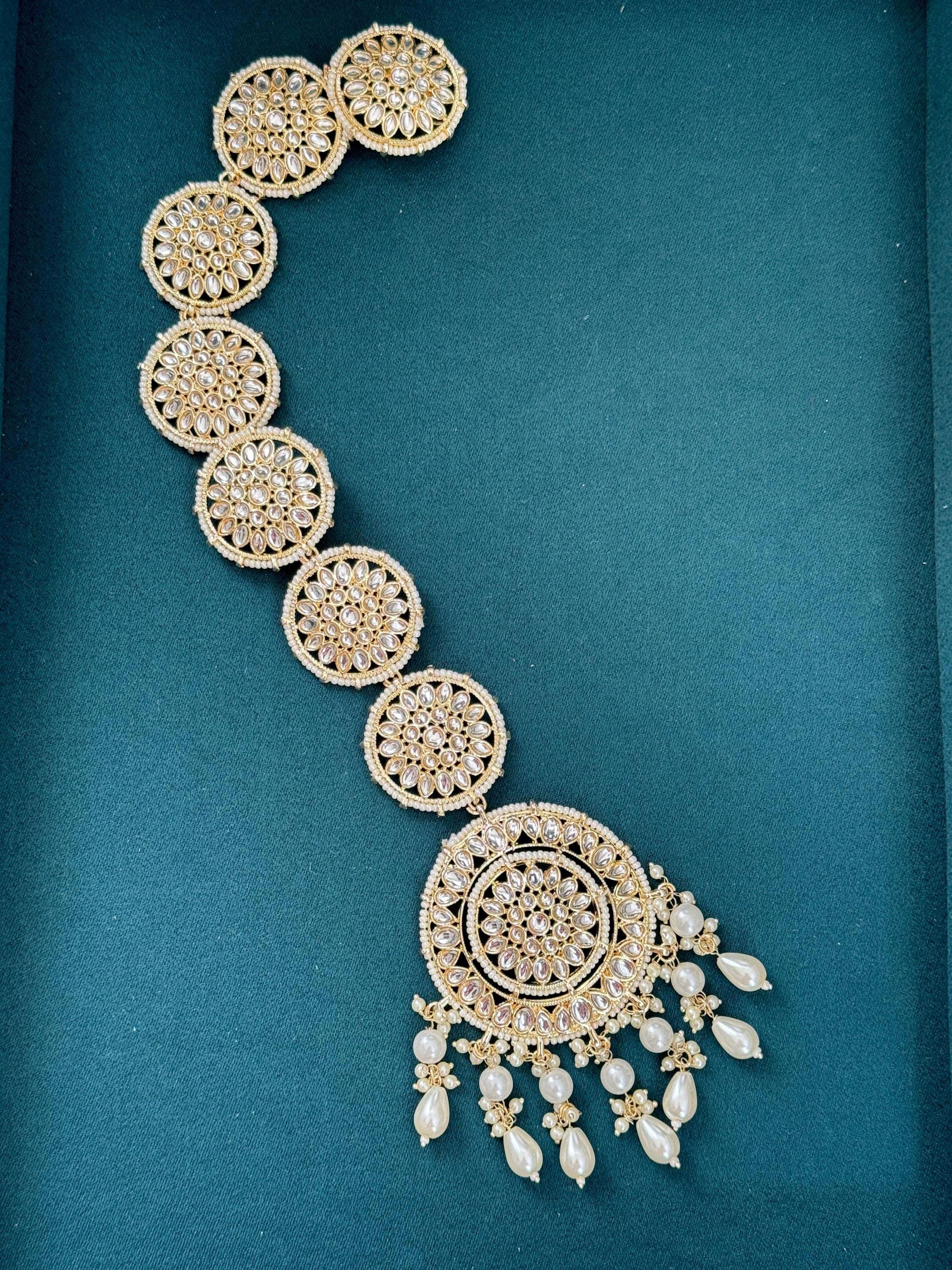 Kundan Choti /braid Choti /indian Bridal Choti /kundan Hair Accessories ...