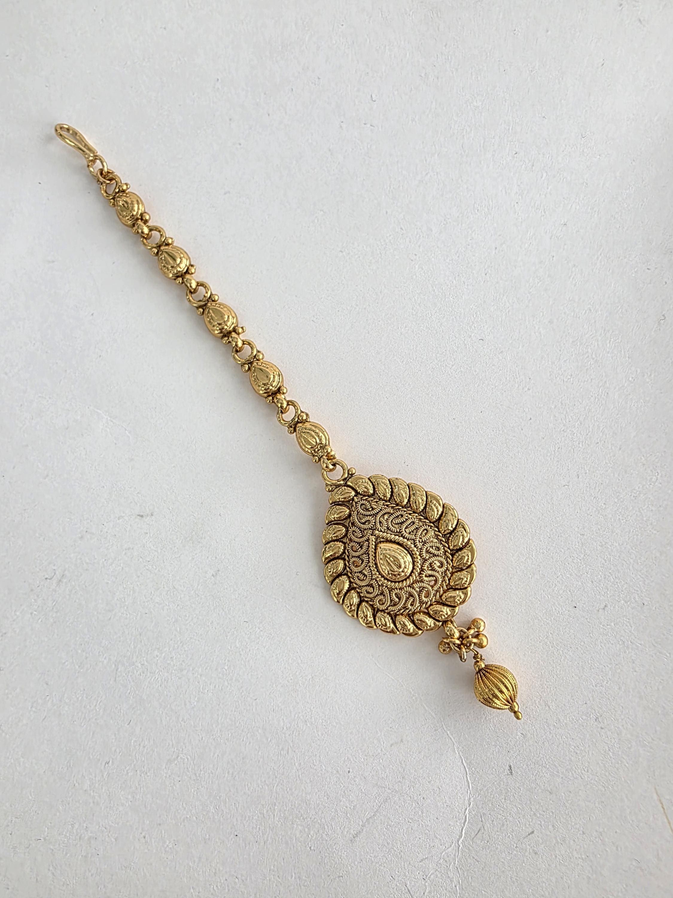 Gold Maang Tikka/kundan Tikka/indian Forhead Jewelry/indian Wedding ...