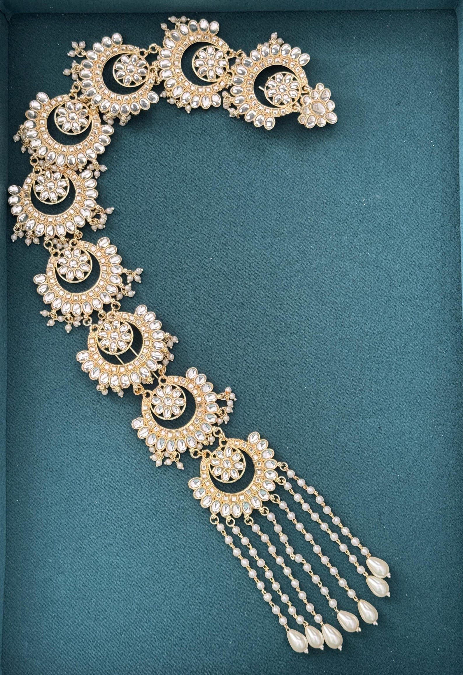 Kundan Choti /braid Choti /indian Bridal Choti /kundan Hair Accessories ...