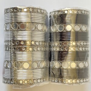Bollywood Style Indian Mirror Metal Bangles/punjabi Bangles Set/bridal ...