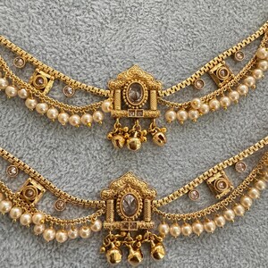 Bridal Gold Plated Anklet Pair/payal/moti Payal/jhanjran/panjeb/pajeb ...