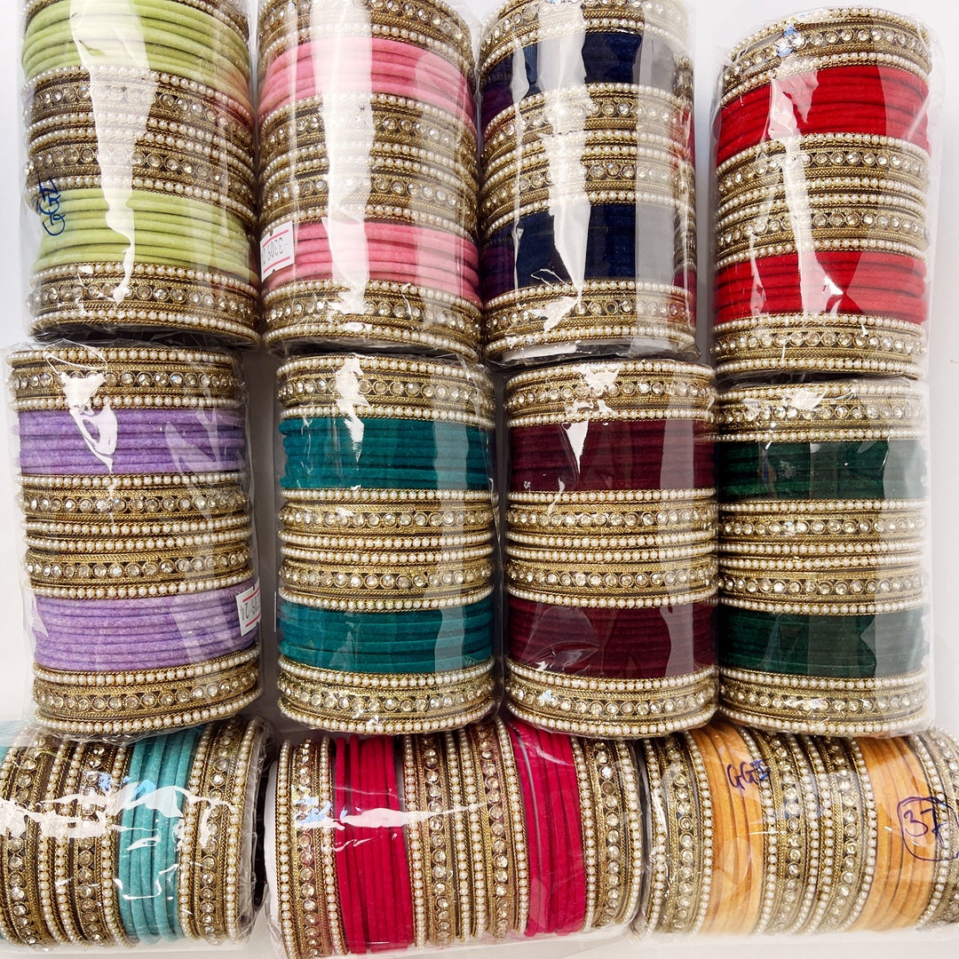 Bollywood Style Indian Fancy Bangkes/punjabi Bangles Set/bridal Bangles ...