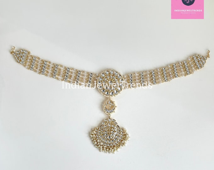 Alia Bhatt Inspired Kundan Head Band/sheesh Phool /indian Bridal Matha ...