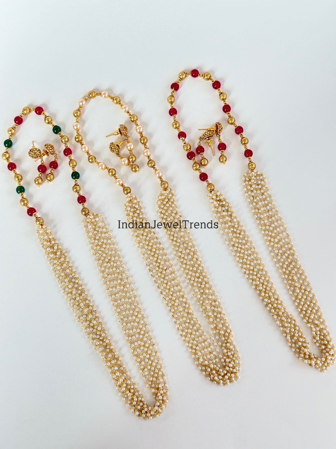 Antique Long Gold Plated Mala Necklace/indian Long Necklace/pakistani ...