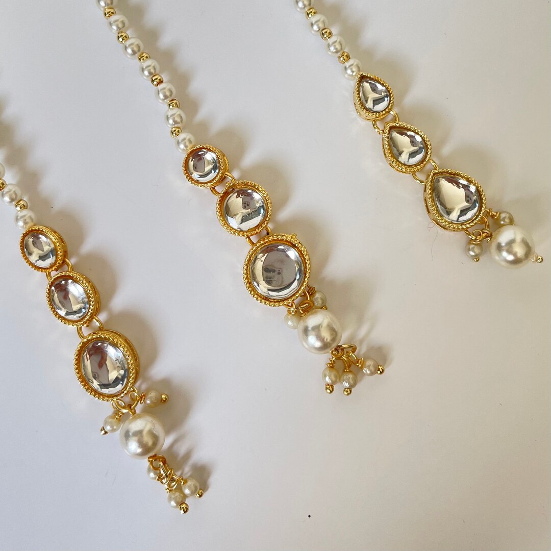 Small Maang Tikka/ Kundan Tikka/ Indian Jewelry/ Indian - Etsy