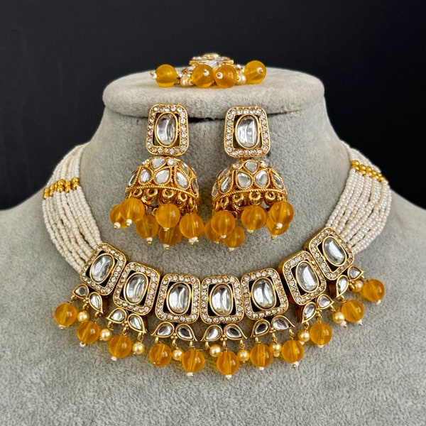 Yellow Jewelry Set - Etsy
