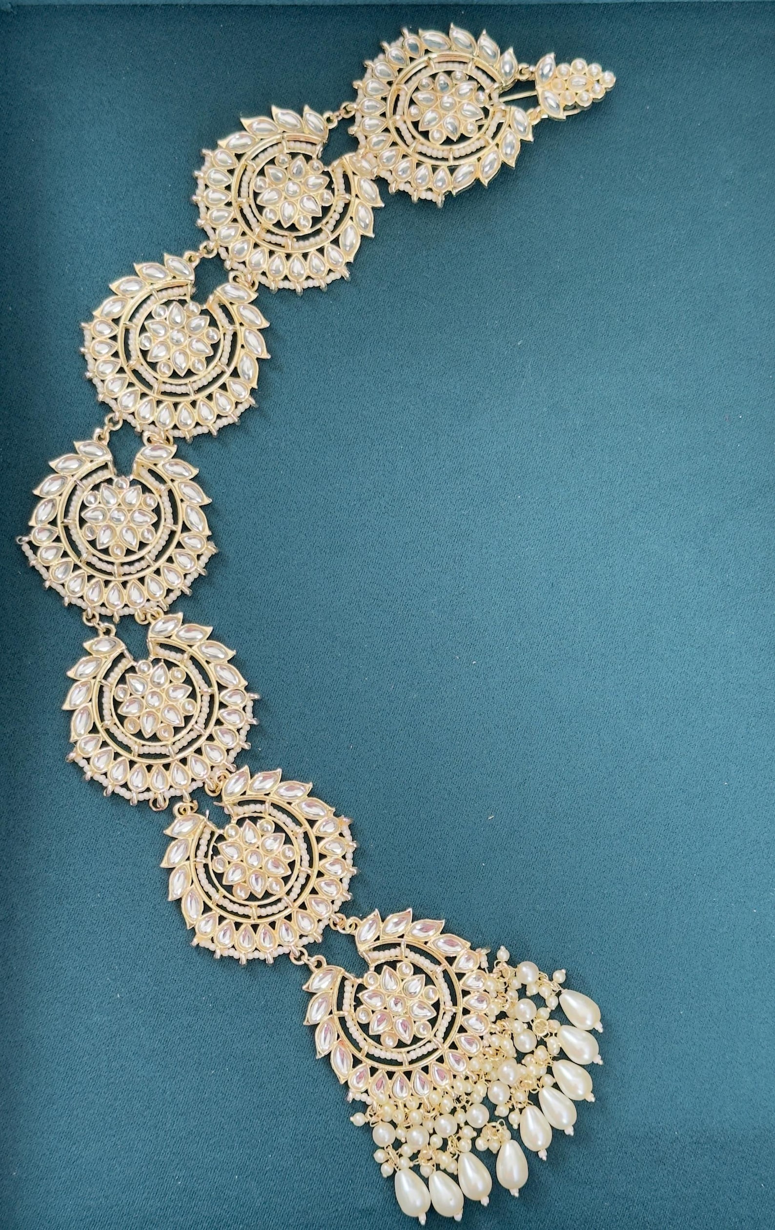 Kundan Choti /braid Choti /indian Bridal Choti /kundan Hair Accessories ...