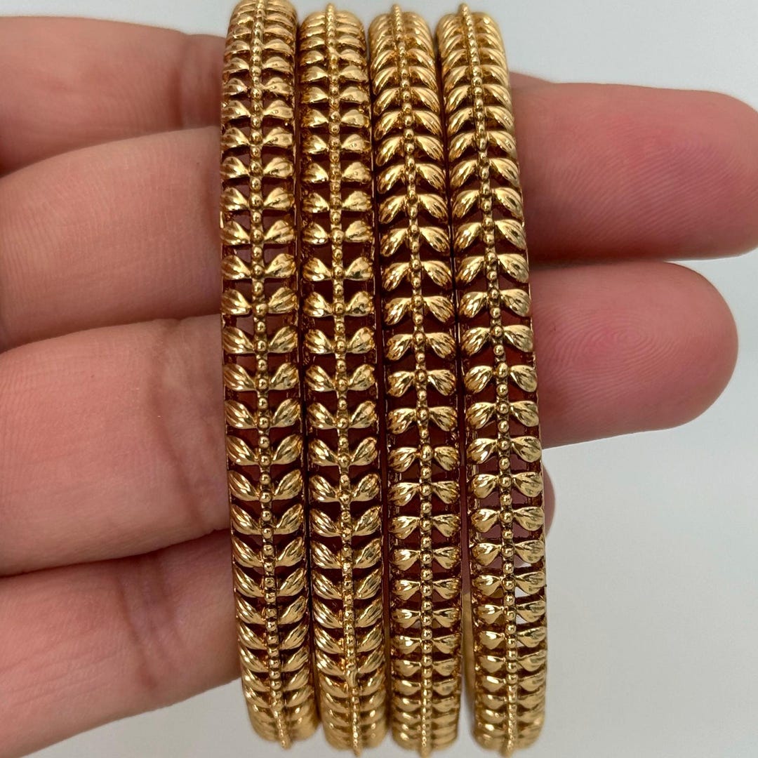 Indian Gold Bangles, Temple Jewelry, South Indian Bangles, Kada Bangles ...