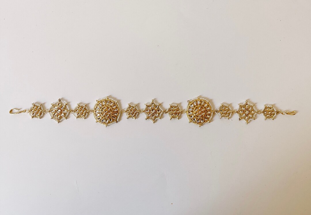 Kundan Head Band/sheesh Phool Tikka/bridal Matha Patti/sheesh - Etsy