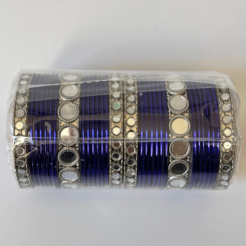 Bollywood Style Indian Mirror Metal Bangles/punjabi Bangles - Etsy