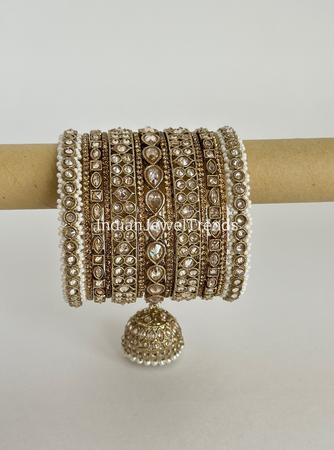 Bridal Polki Bangles Chooda Set 13pcs,bollywood Punjabi Chuda Set ...