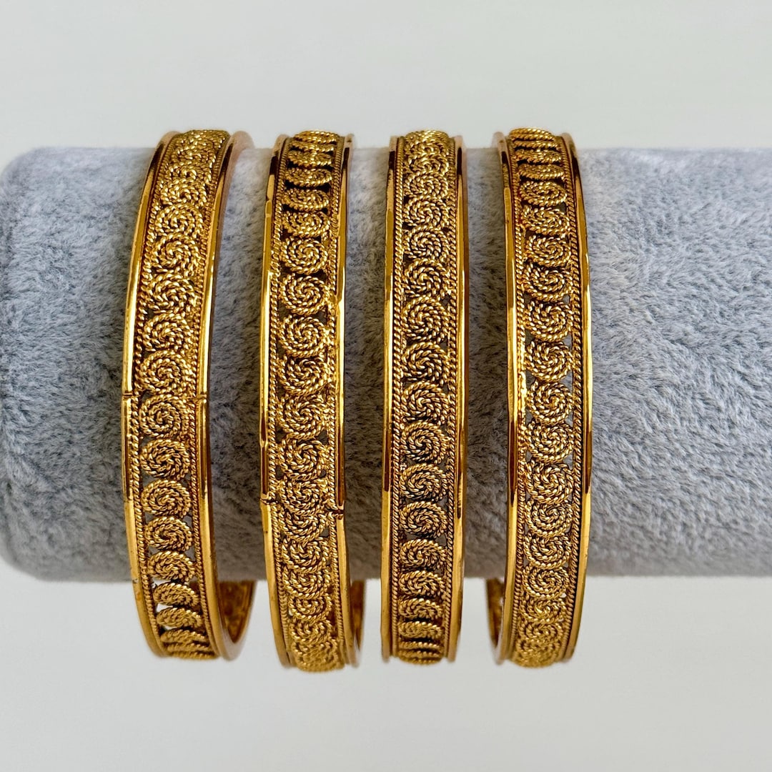 Indian Gold Bangles, Temple Jewelry, South Indian Bangles, Kada Bangles ...