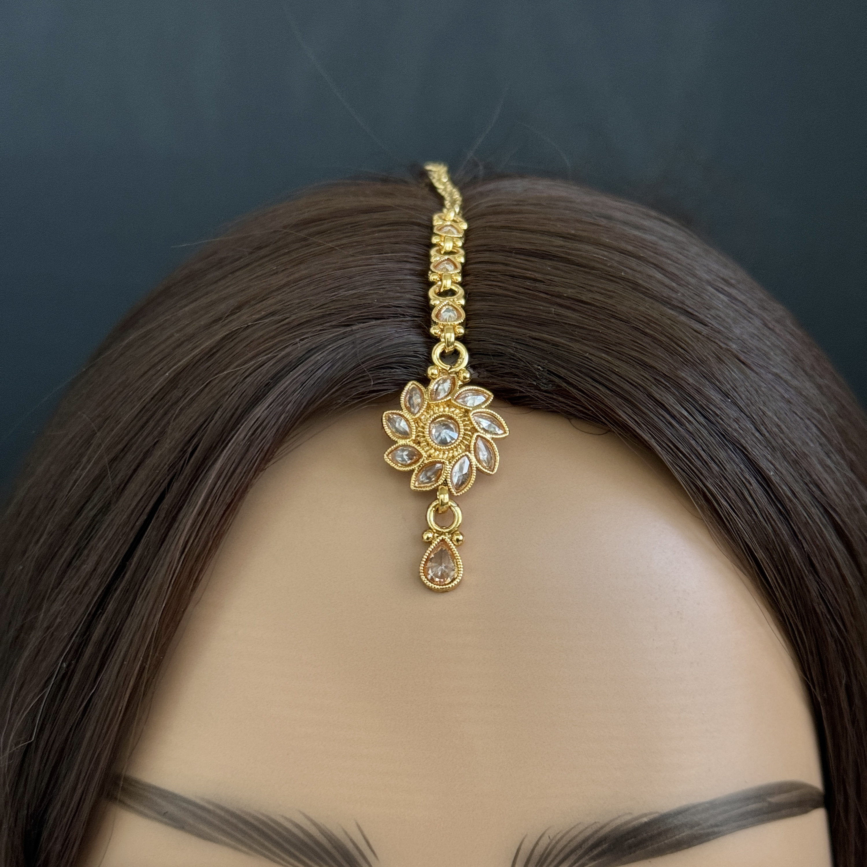 Small Polki Maang Tikka/ Kundan Tikka/ Indian Jewelry/ Indian Wedding ...