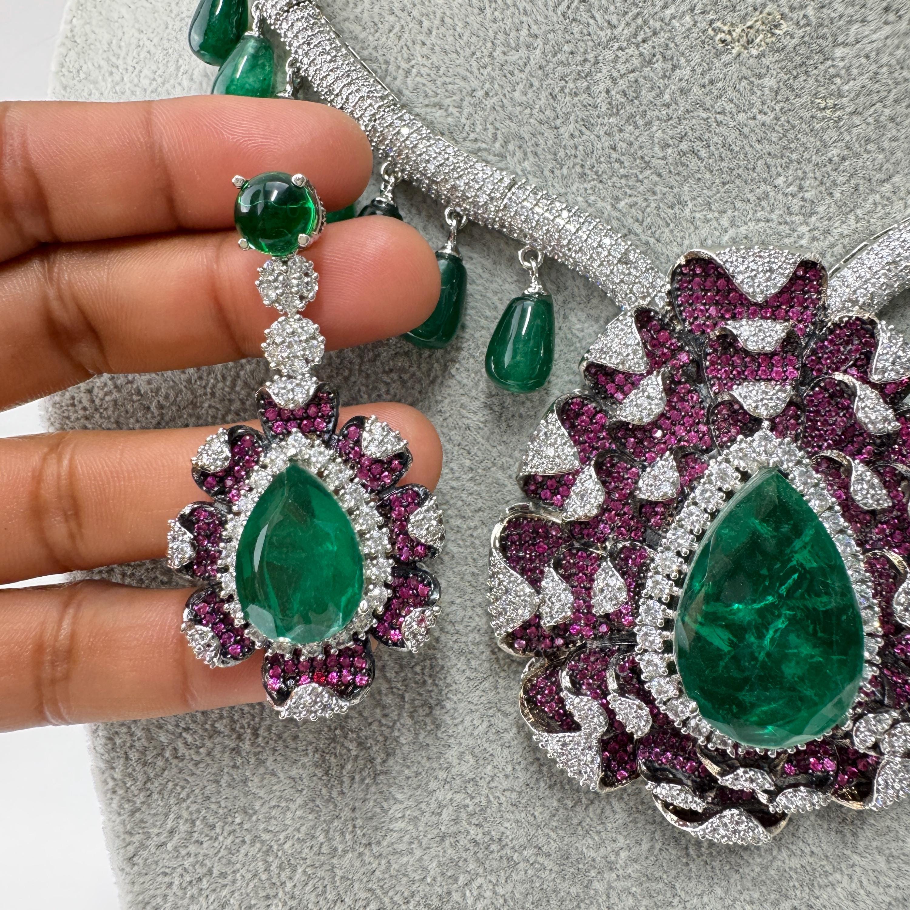 Malaika Arora Inspired CZ Diamond Necklace, Designer Necklace,american ...