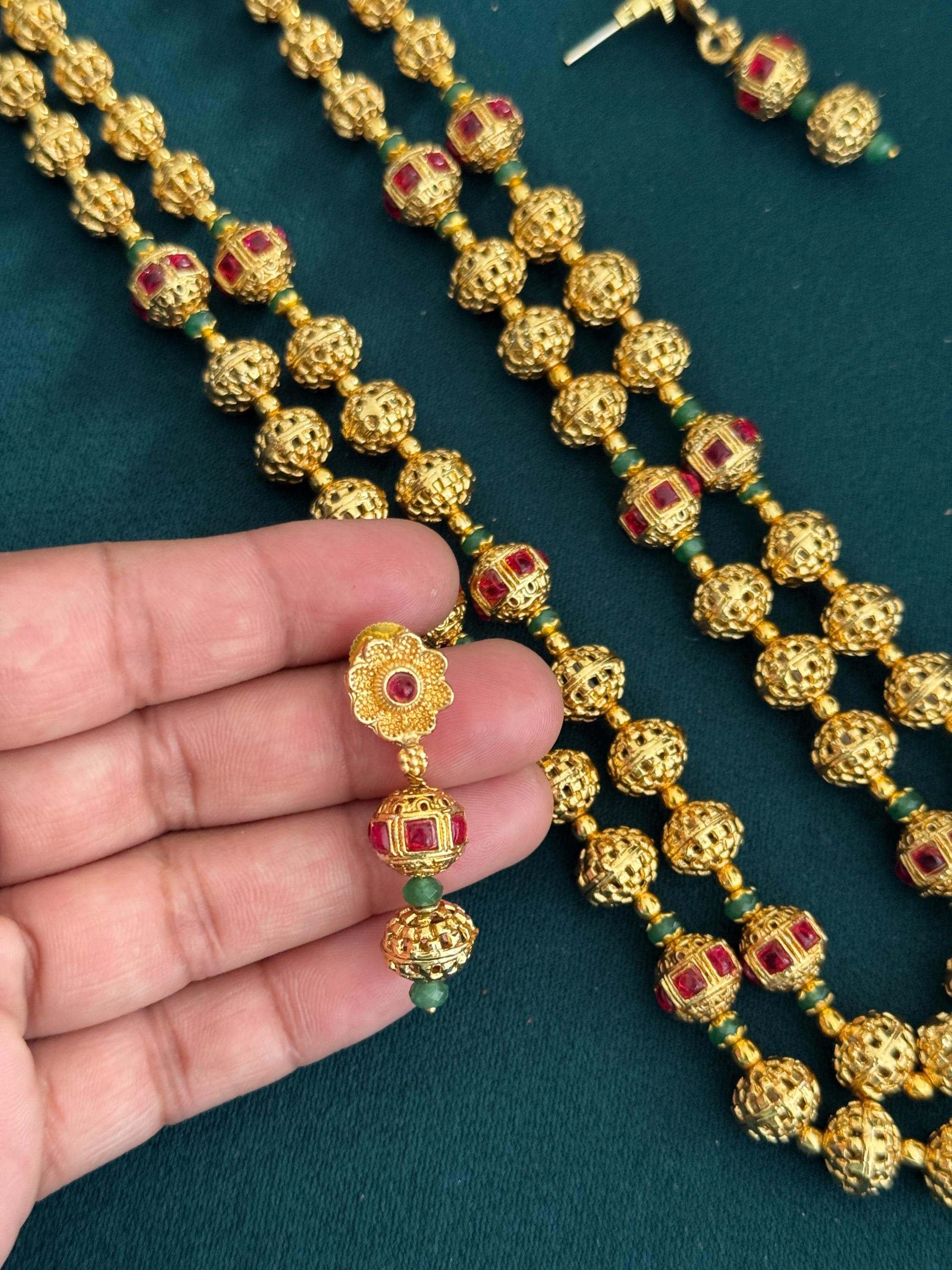 Long Gold Plated Matar Mala Necklace/indian Long Necklace/pakistani ...