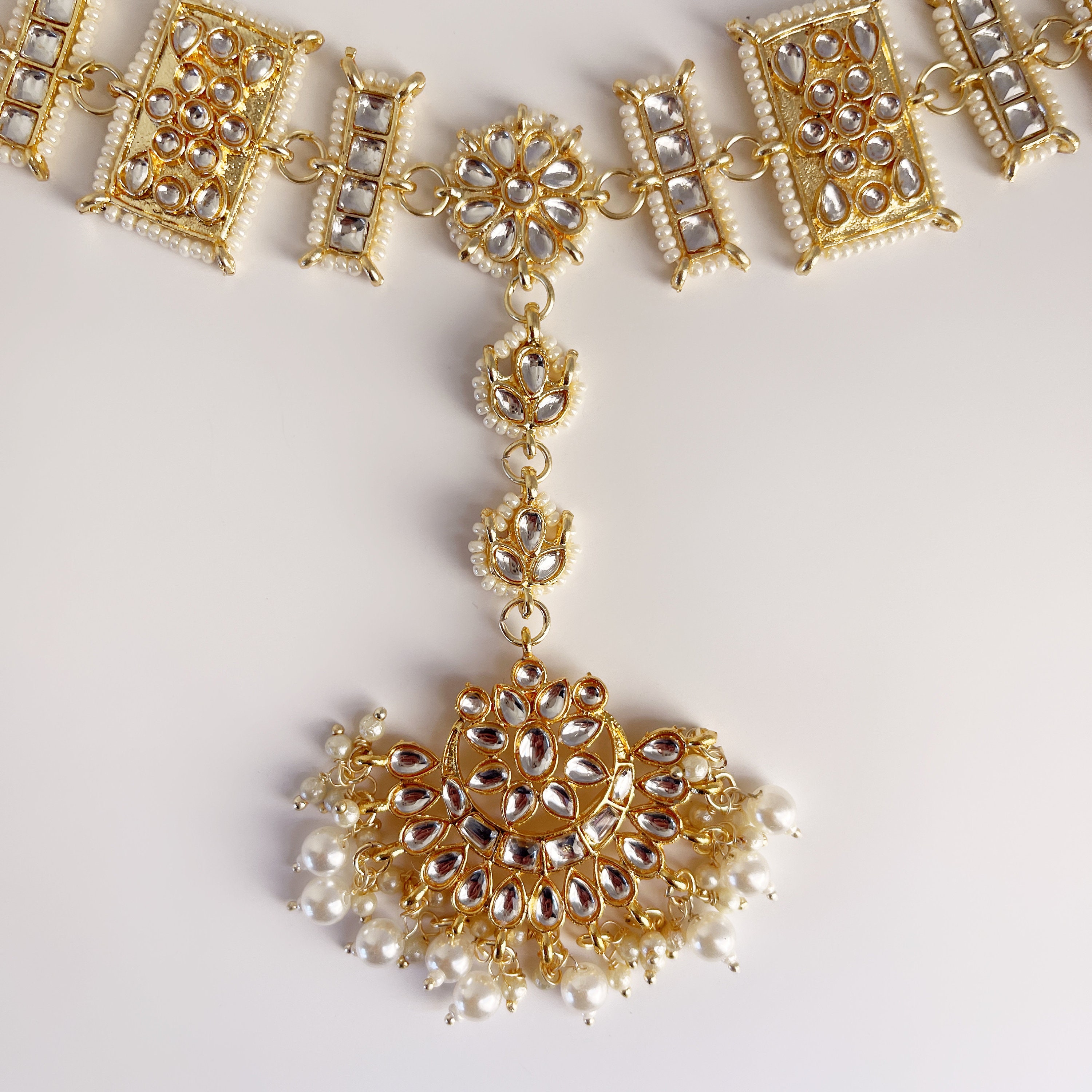 Kundan Head Band/sheesh Phool /indian Bridal Matha - Etsy