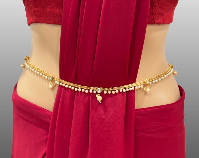 Antique Polki Belly Chain/kundan Belly Chain/polki Belt/indian Waist ...