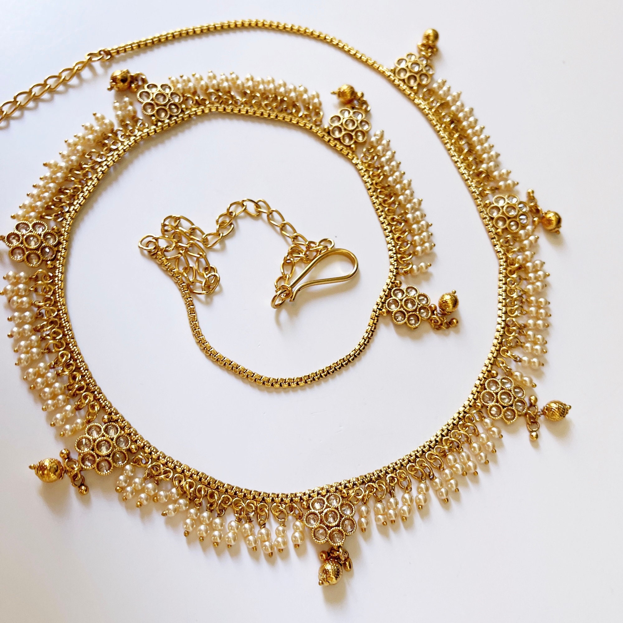 Delicate Gold Plated Polki Belly Chain/belly Chain/belt/indian - Etsy