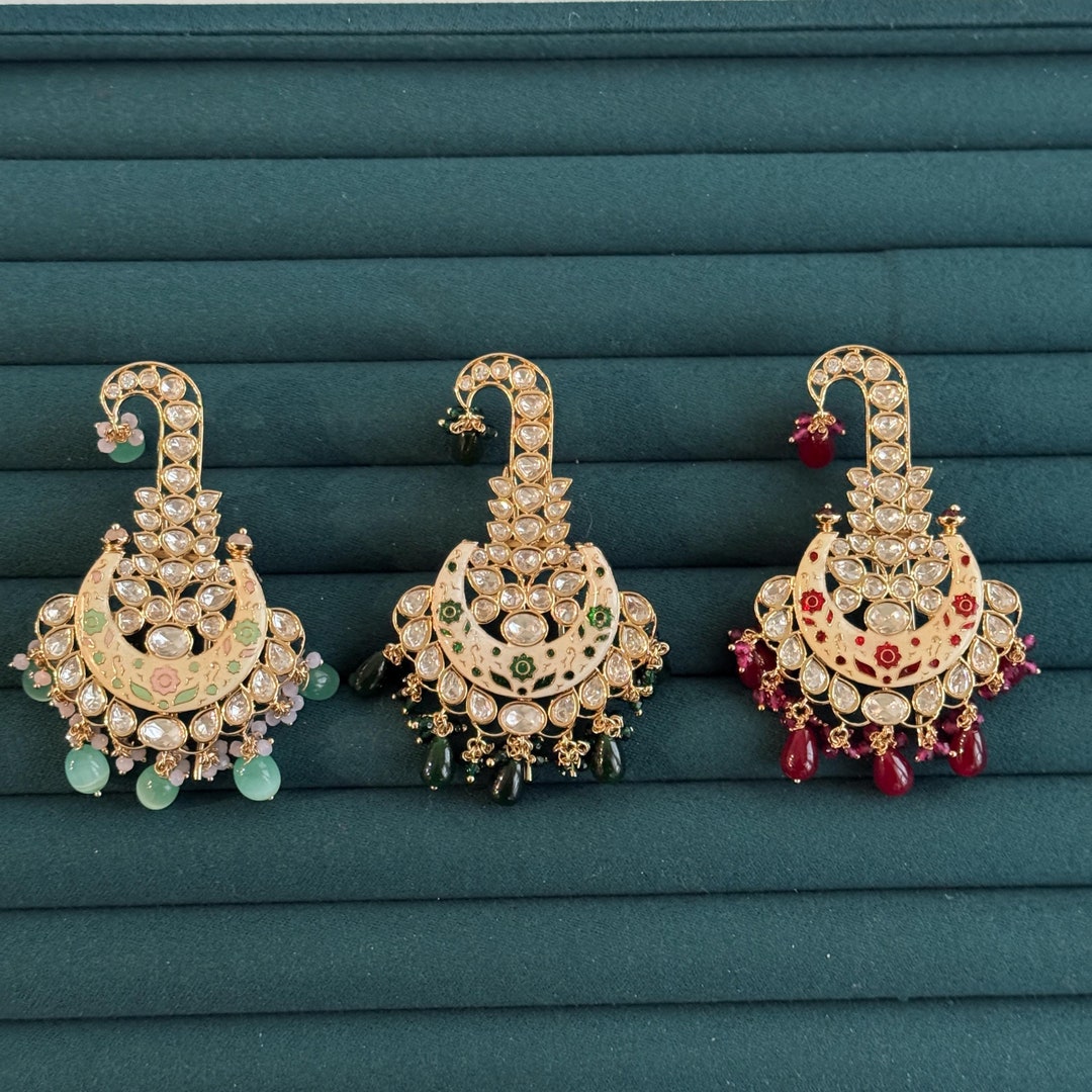 Gold Meenakari Fine Kundan Kundan Kalangi Kalgi,safa Jewelry, Groom ...