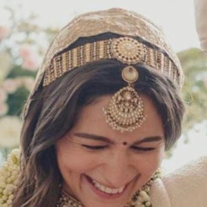 Alia Bhatt Inspired Kundan Head Band/sheesh Phool /indian Bridal Matha ...