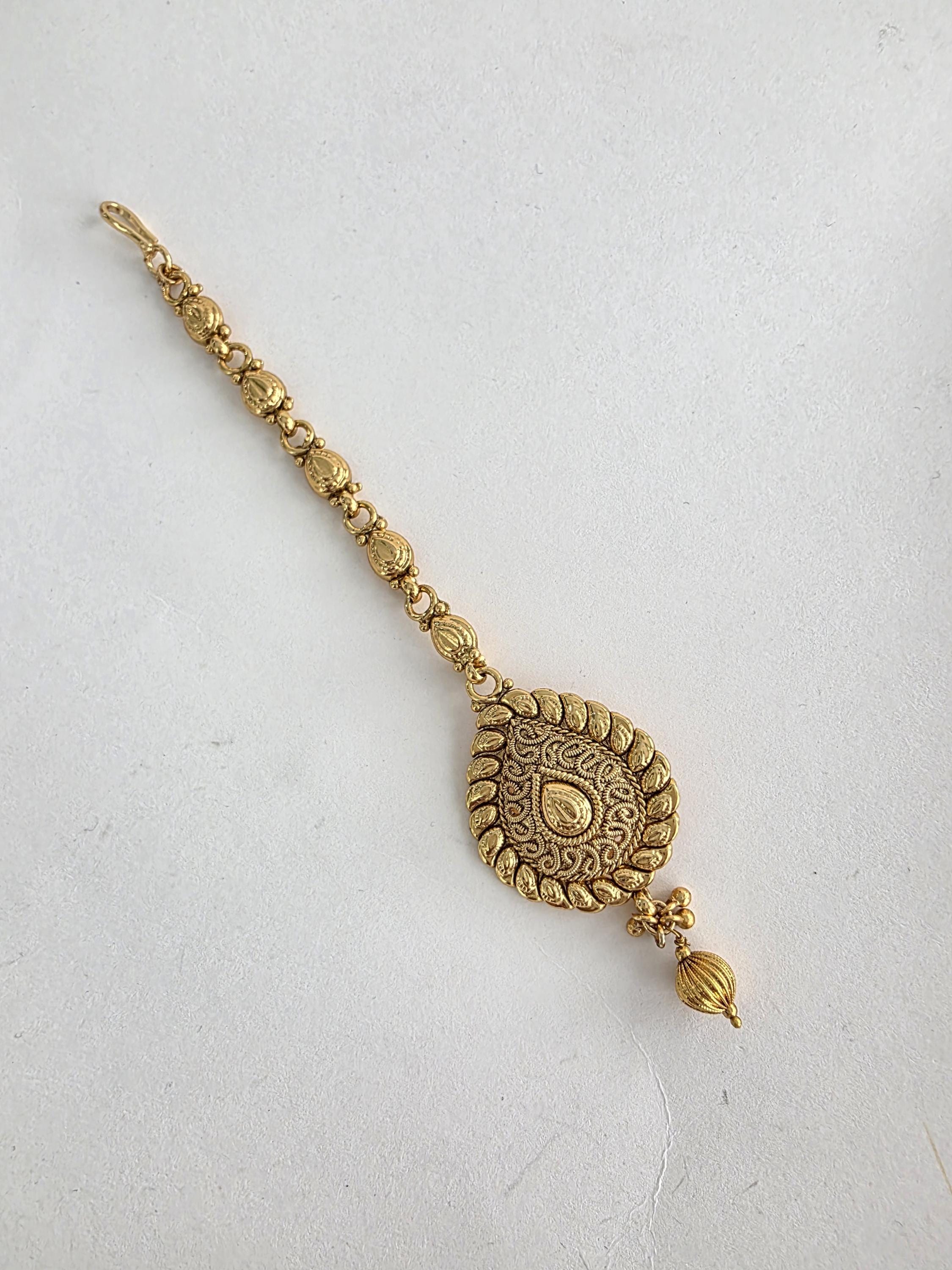 Gold Maang Tikka/kundan Tikka/indian Forhead Jewelry/indian Wedding ...