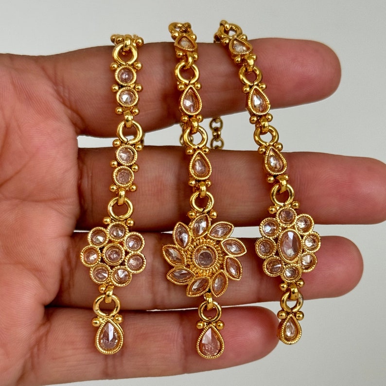 Small Polki Maang Tikka/ Kundan Tikka/ Indian Jewelry/ Indian Wedding ...