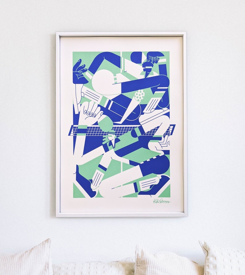 Wednesday Night Wimbeldon// Pickleball Screen Printed Poster // Wall ...