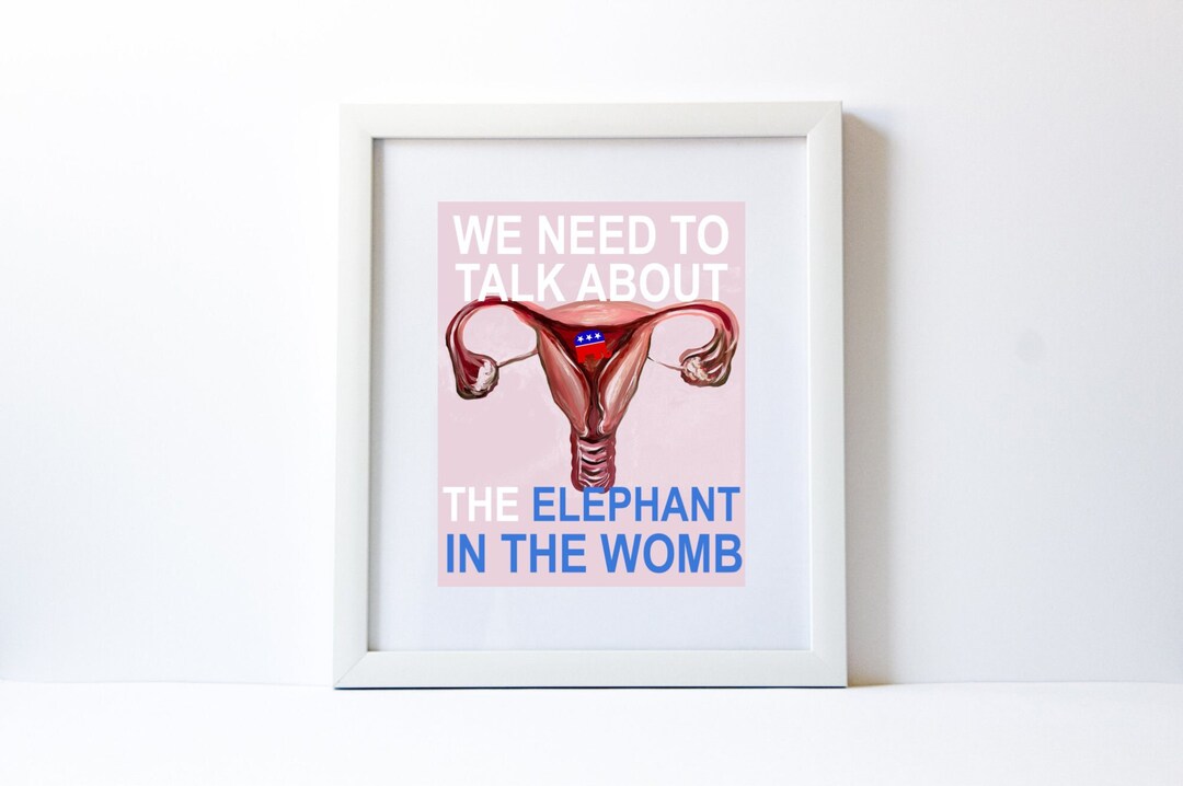 Elephant in the Womb Uterus 8x10 Print Digital Download - Etsy