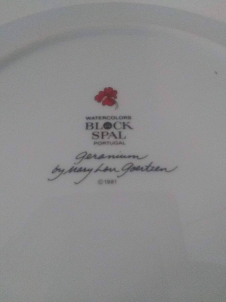 Block Spal Portugal Plate Geranium - Etsy