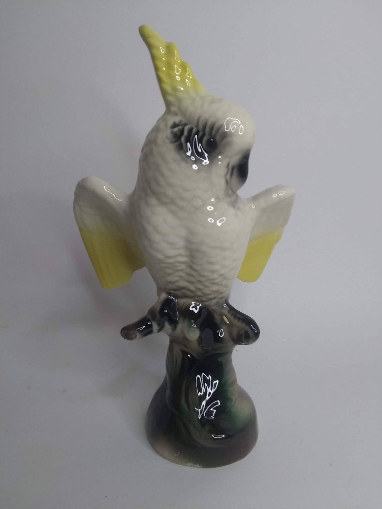Vintage Cockatiel Bird Figurine - Etsy