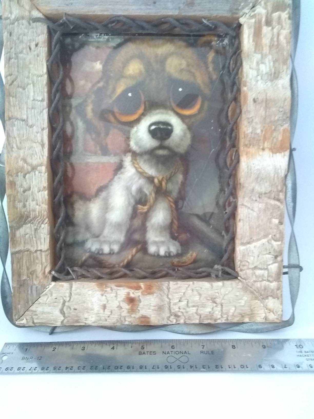 Vintage 1960s GIG Pity Puppy Picture Sad Big Eye Dog Framed - Etsy