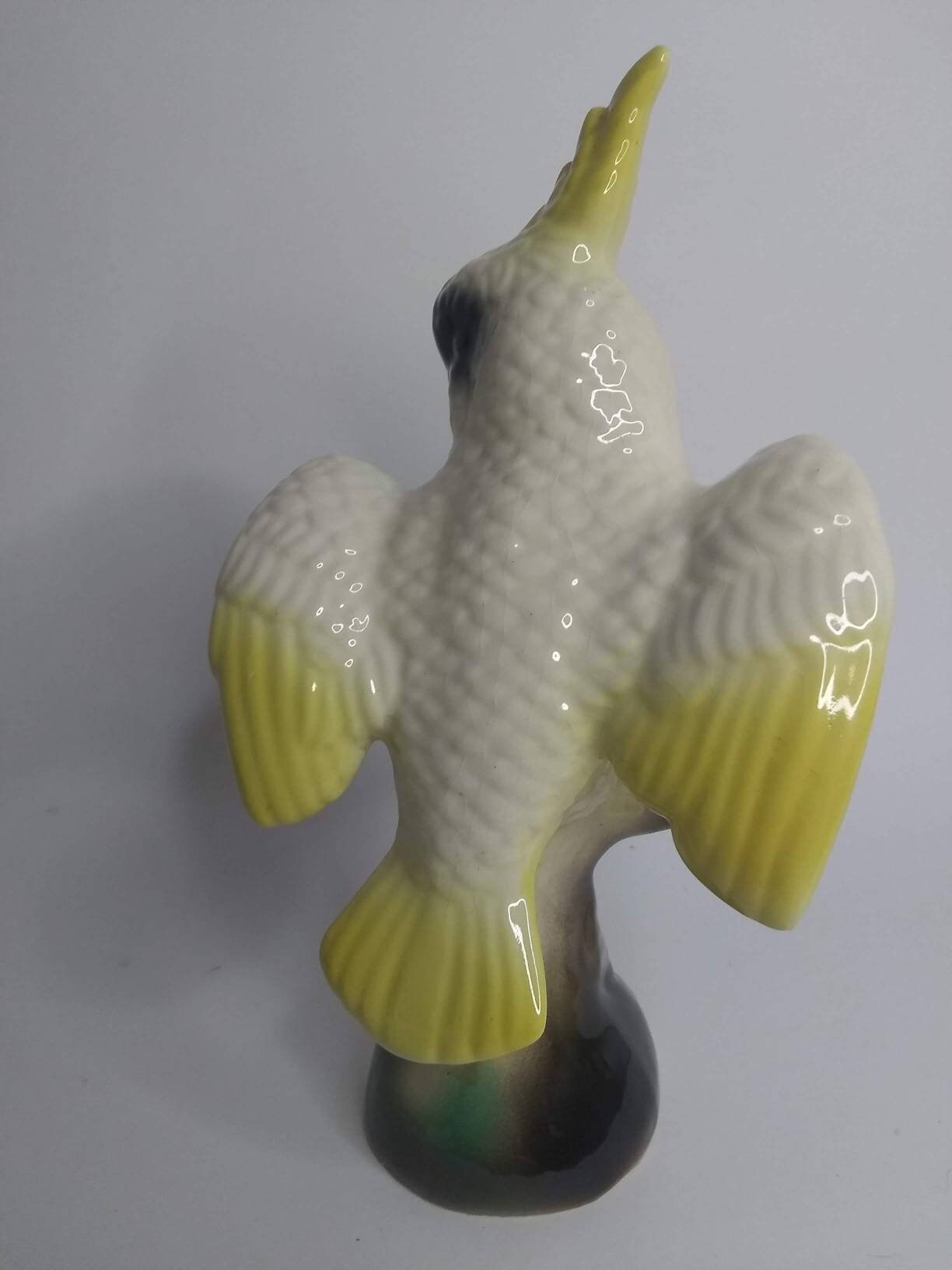 Vintage Cockatiel Bird Figurine - Etsy