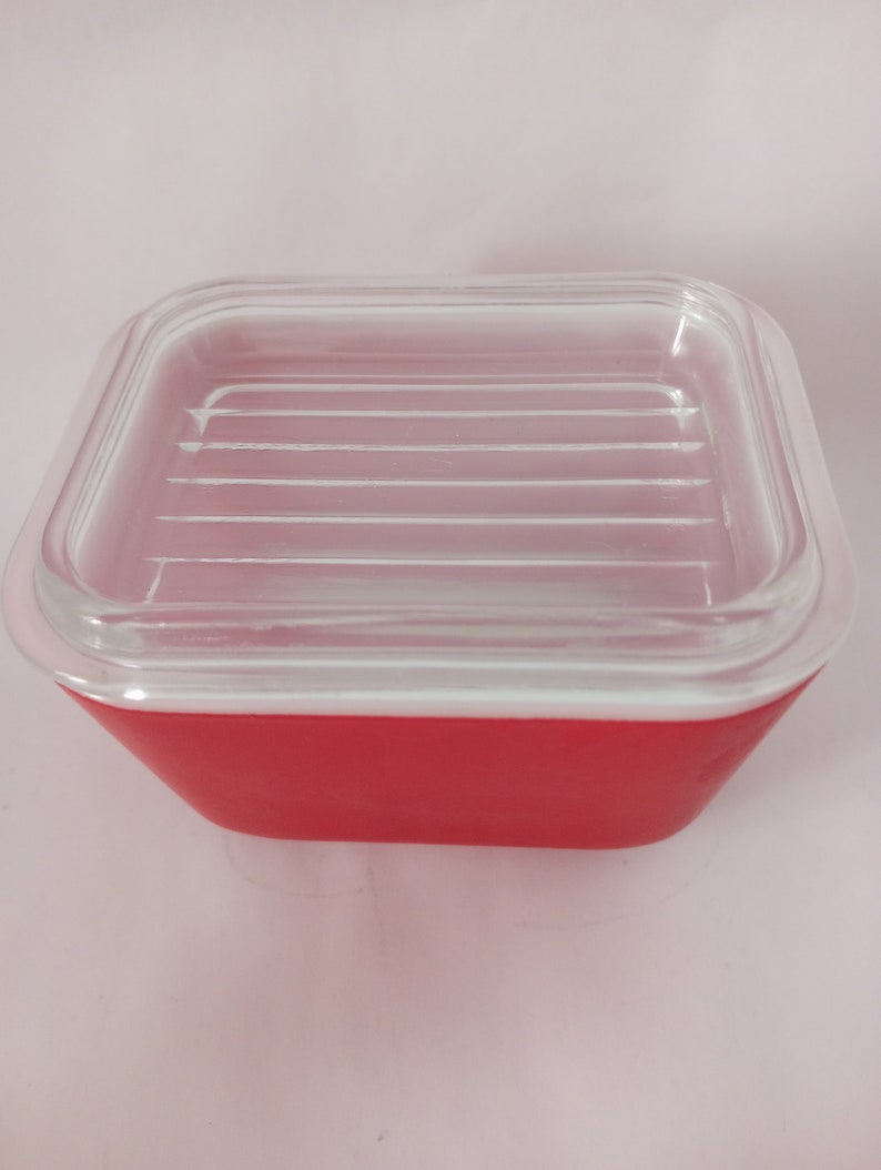 Pyrex Red Vintage Space Saver With Lid Refrigerator Dish - Etsy