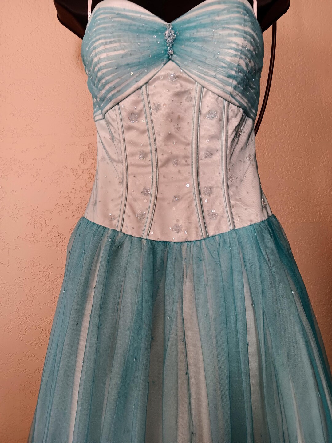 Stunning Princess Cinderella Prom Formal Blue Gown Dress Costume Size 2 ...