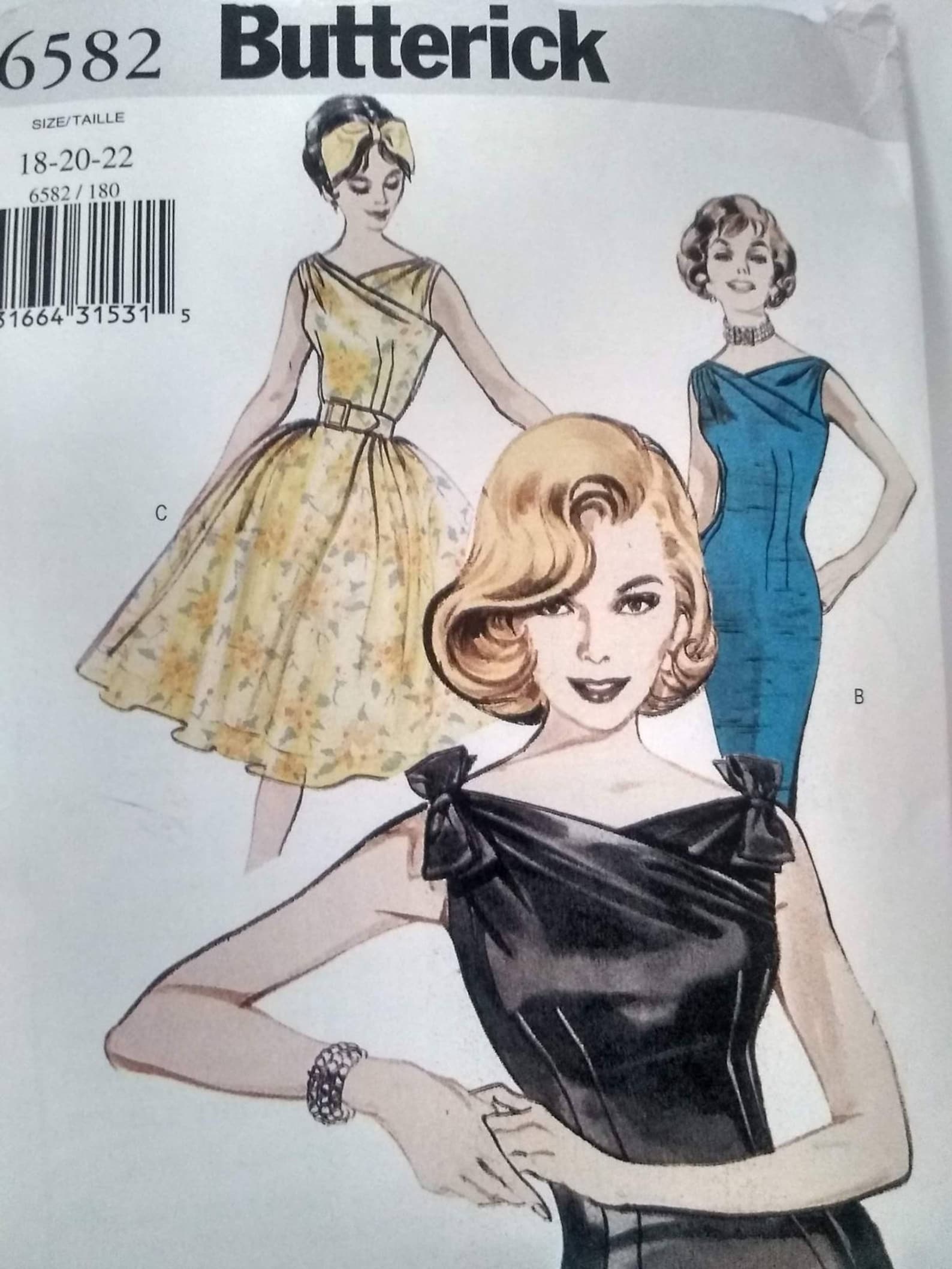 Butterick Vintage Retro Dress Pattern Uncut Size Multi - Etsy