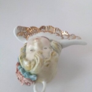 German Porcelain Head Christmas Ornament Victorian Christmas Angel ...