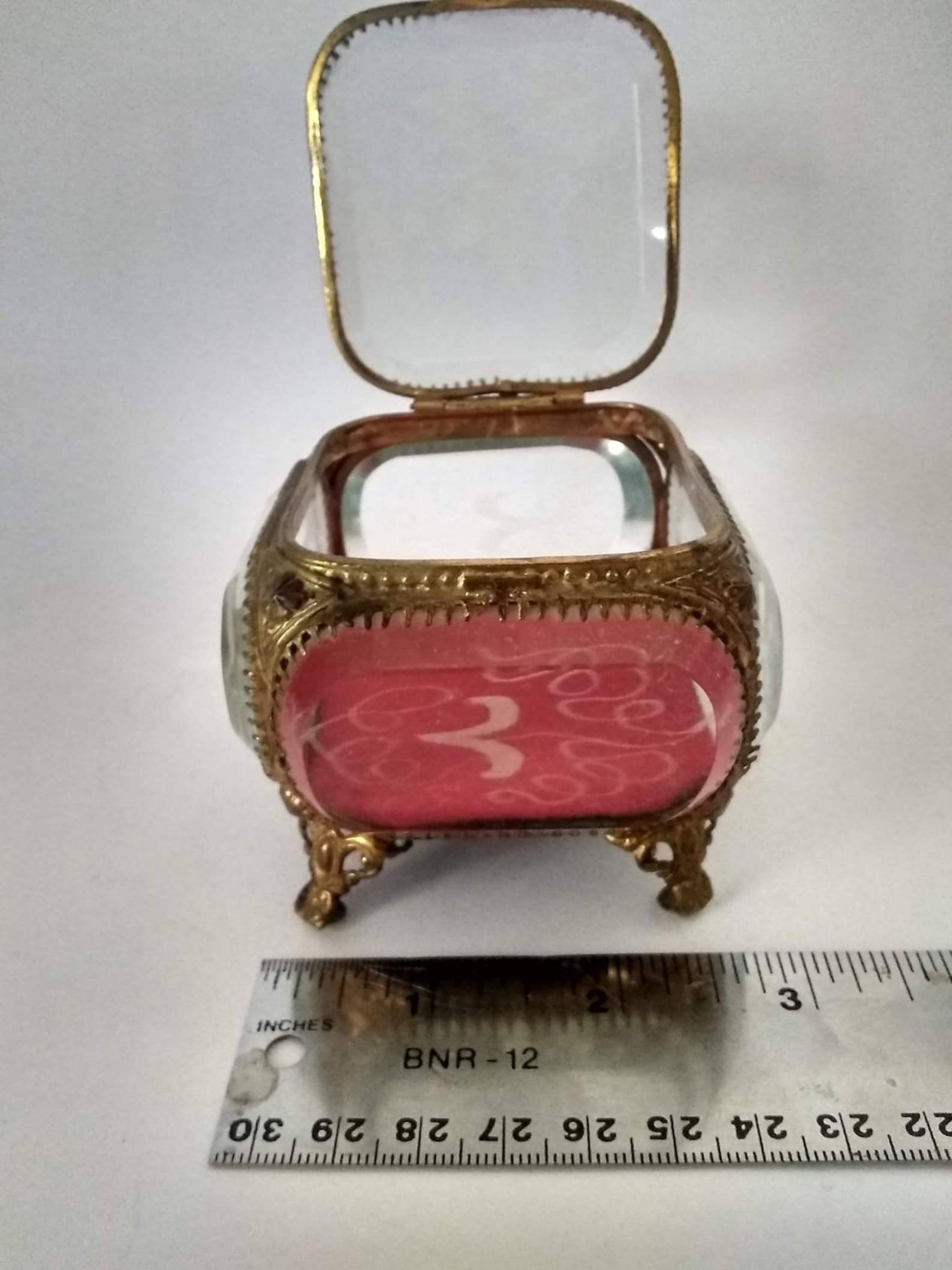 1900'S French Chunky Glass Jewelry Casket Vitrine Box - Etsy