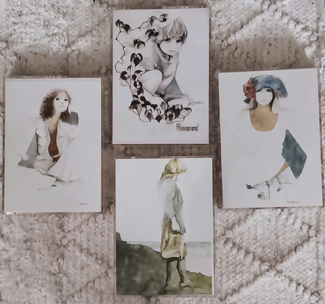 Christine Rosamond Art Framed Prints Retro 70's Vintage 5 X 7 Set of 4 ...