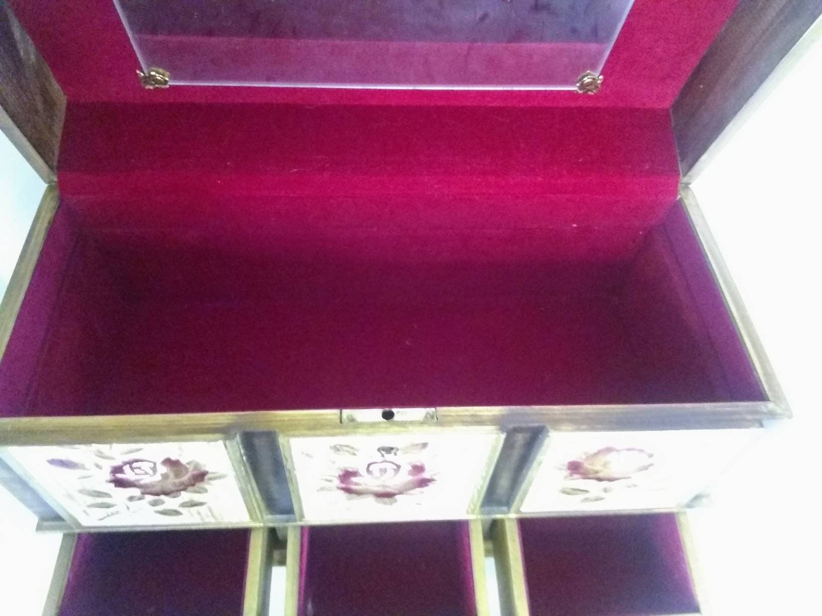 Vintage Apco Jewelry Chest Box Gold Florentine Hand Painted - Etsy
