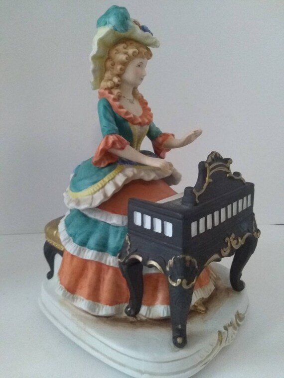 Madame Harpsichord Melody In Motion Musical Figurine 1987 Art ...