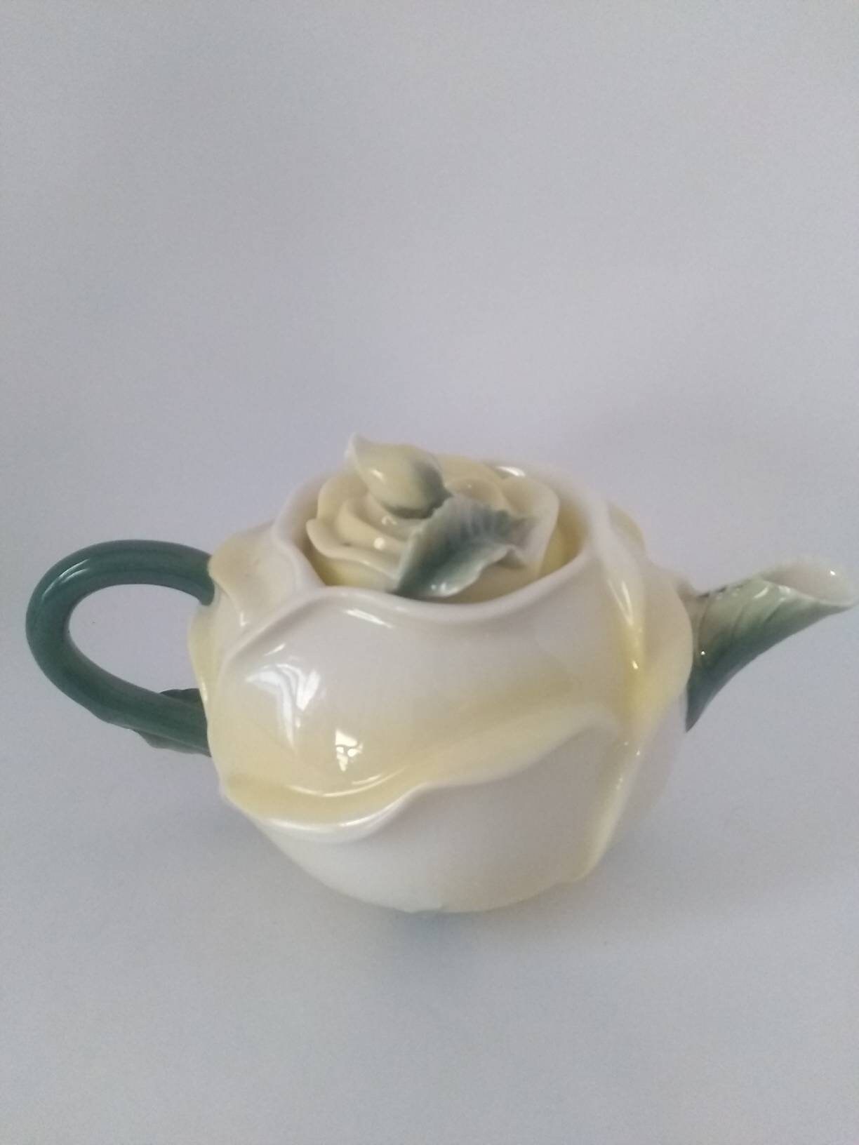Vintage Yellow Cabbage Teapot Porcelain - Etsy