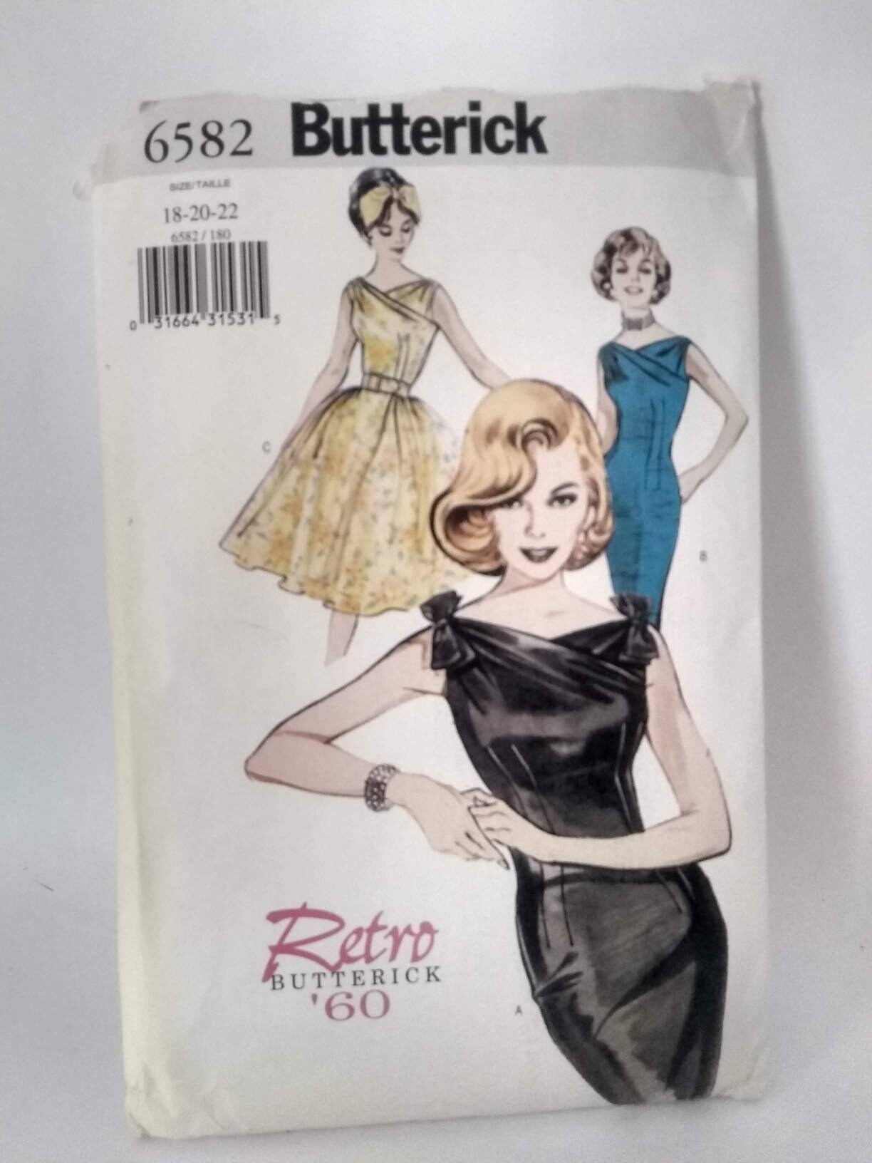Butterick Vintage Retro Dress Pattern Uncut Size Multi - Etsy